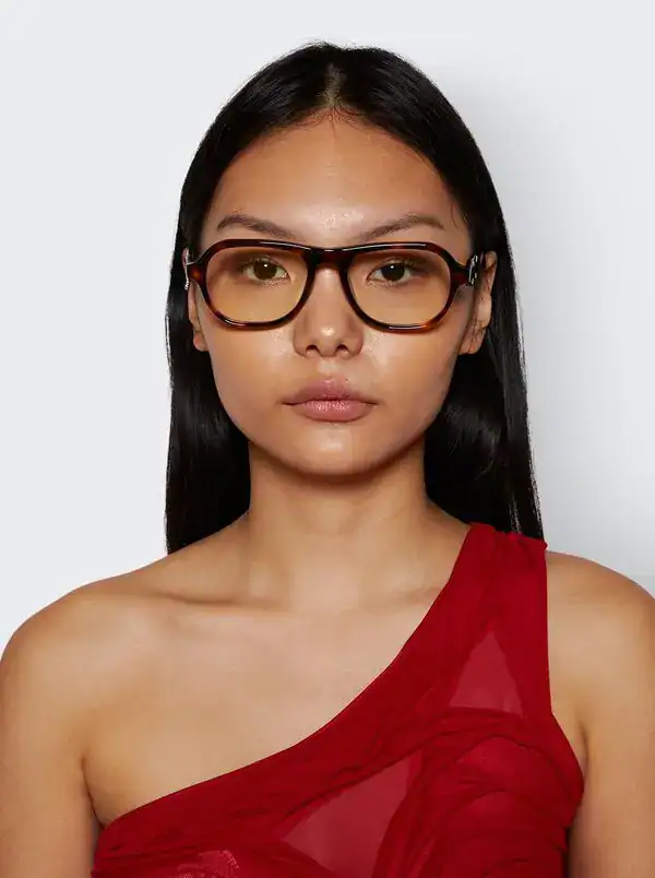 GENTLE MONSTER X Maison Margiela 113-l2 Glasses - Brown Tortoiseshell | Editorialist